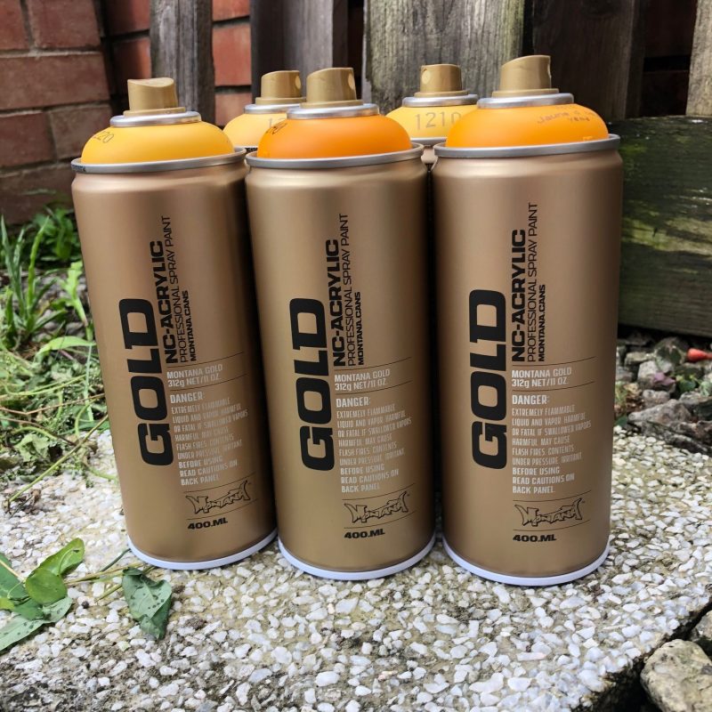 MONTANA GOLD 400ML SPRAY PAINTS – YELLOW TO BROWN COLORS – Malaysia ...