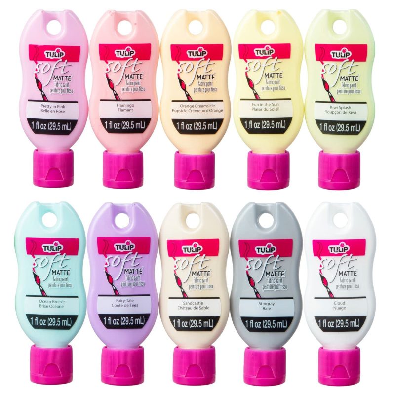 Tulip Soft Fabric Paint 1oz 10/Pkg – Pastel – Malaysia Scrapbook and ...